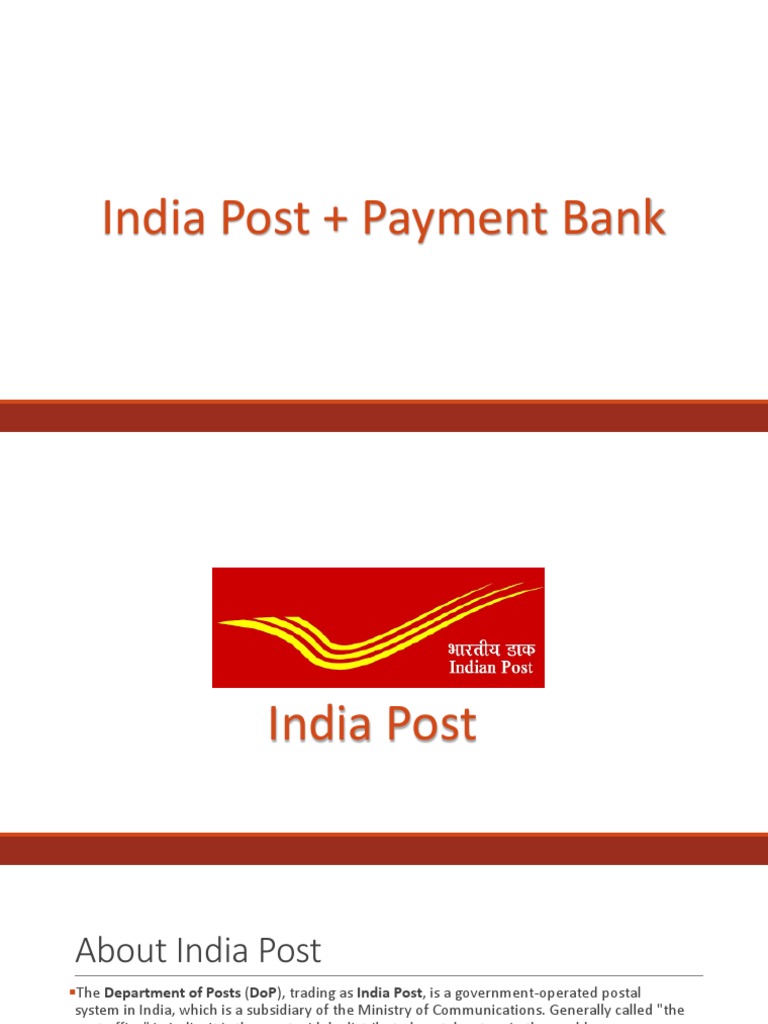 India Post + IPPB | PDF | Banks | Banking