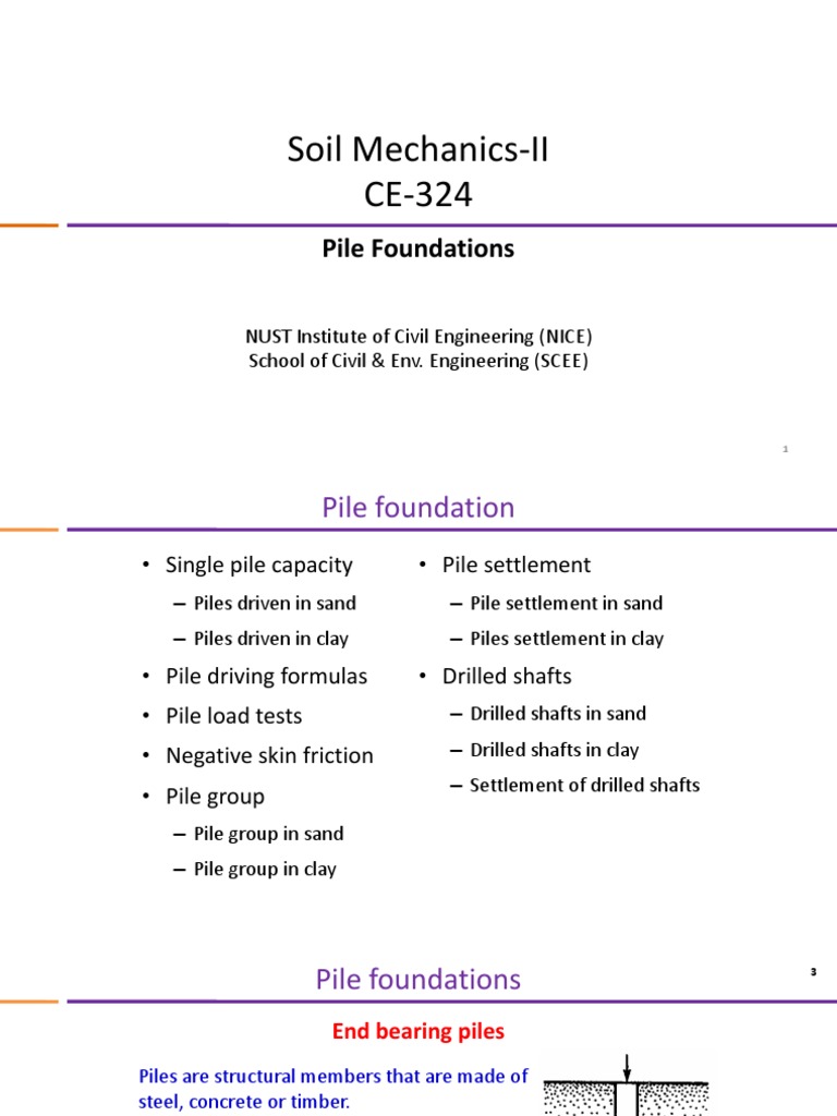 Pile Foundations | PDF | Deep Foundation | Foundation (Engineering)