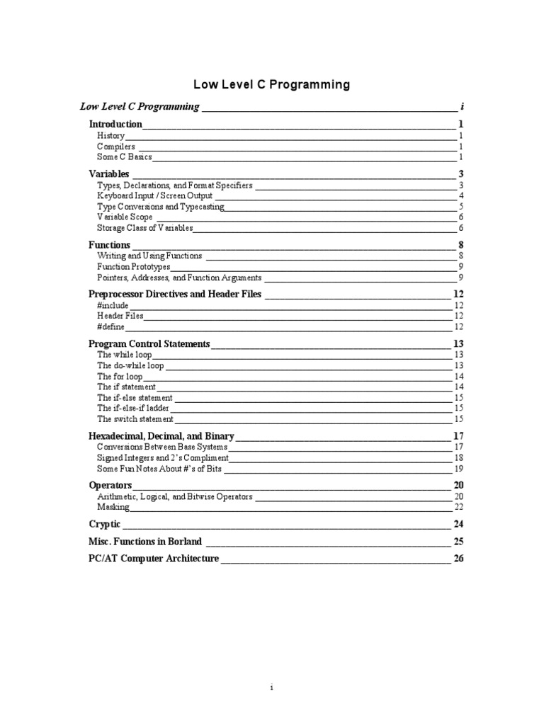 Low Level C Programming PDF | PDF | C (Programming Language) | Pointer (Computer Programming)