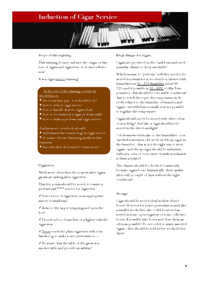 Cigar Training | PDF | Cigar | Leaf