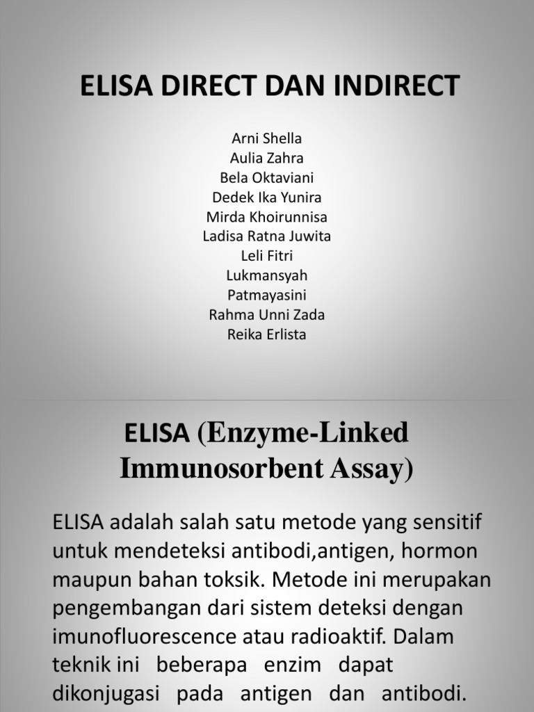 Elisa Direct Dan Indirect | PDF