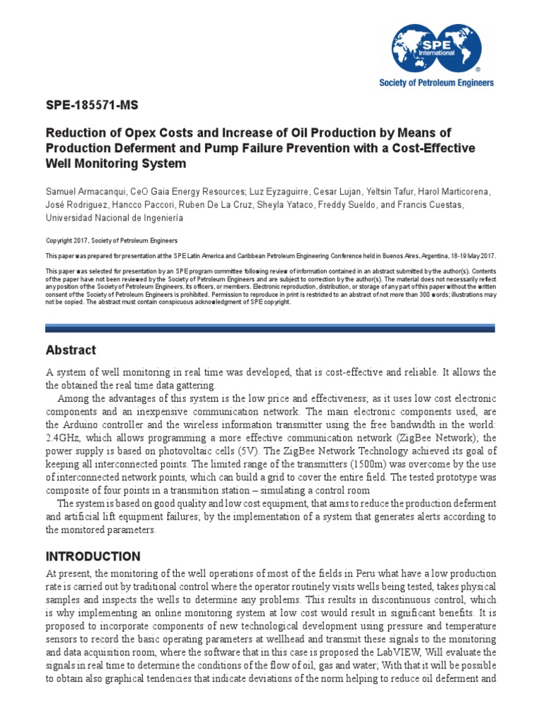SPE-185571-Reduction of Opex Costs and Increase of Oil Production by ...