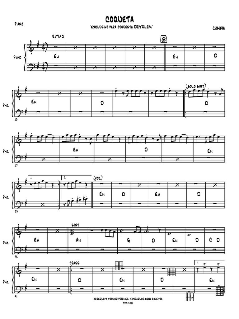 COQUETA - Piano PDF | PDF
