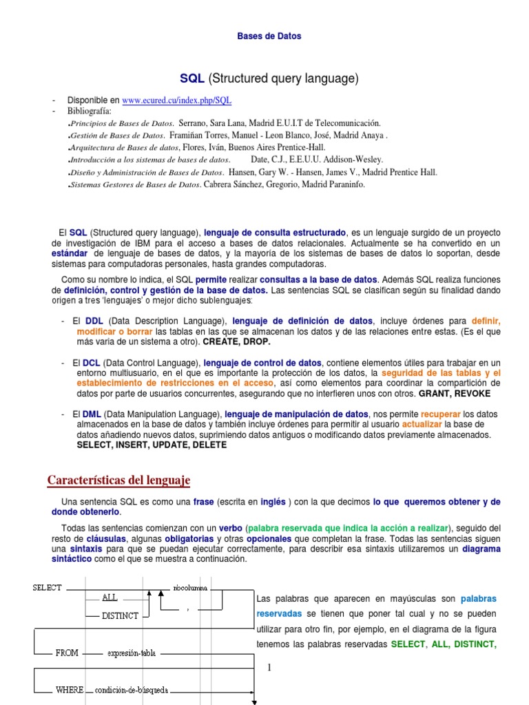 Clase 4 SQL Parte 1 | PDF | SQL | Bases de datos