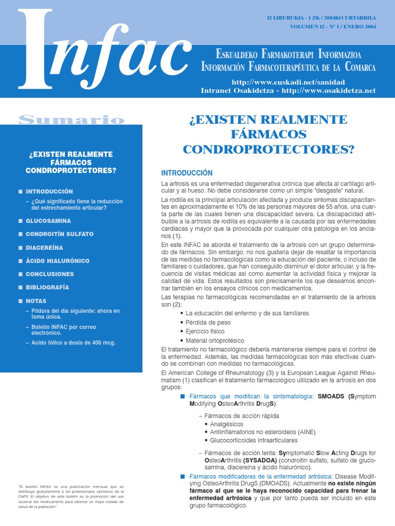 Condroprotectores Farmacos | PDF | Osteoartritis | Medicina CLINICA