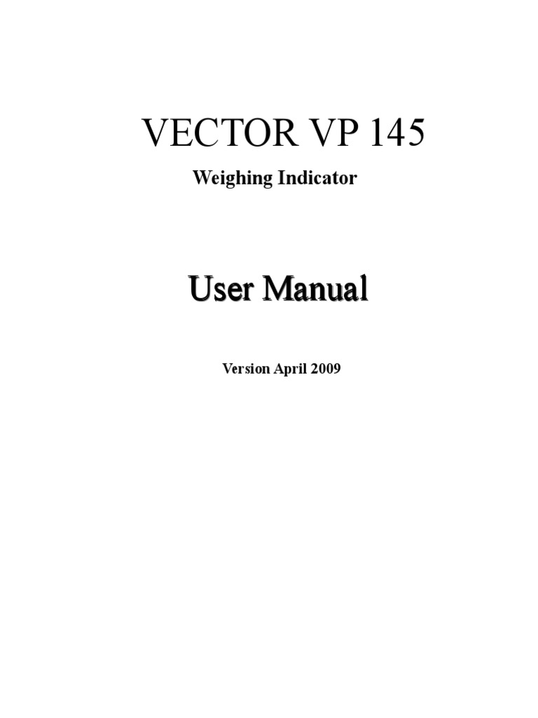 VP 145 Service Manual | PDF | Parameter (Computer Programming) | Power Supply