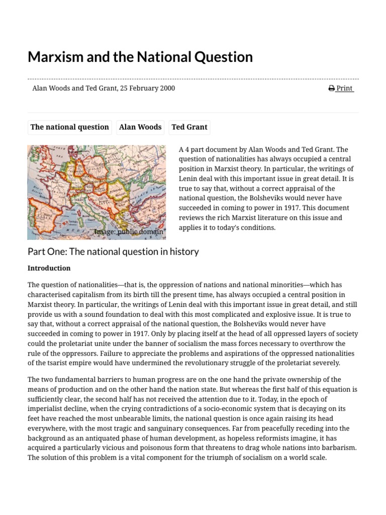 Marxism and The National Question PDF | PDF | Karl Marx | Marxism