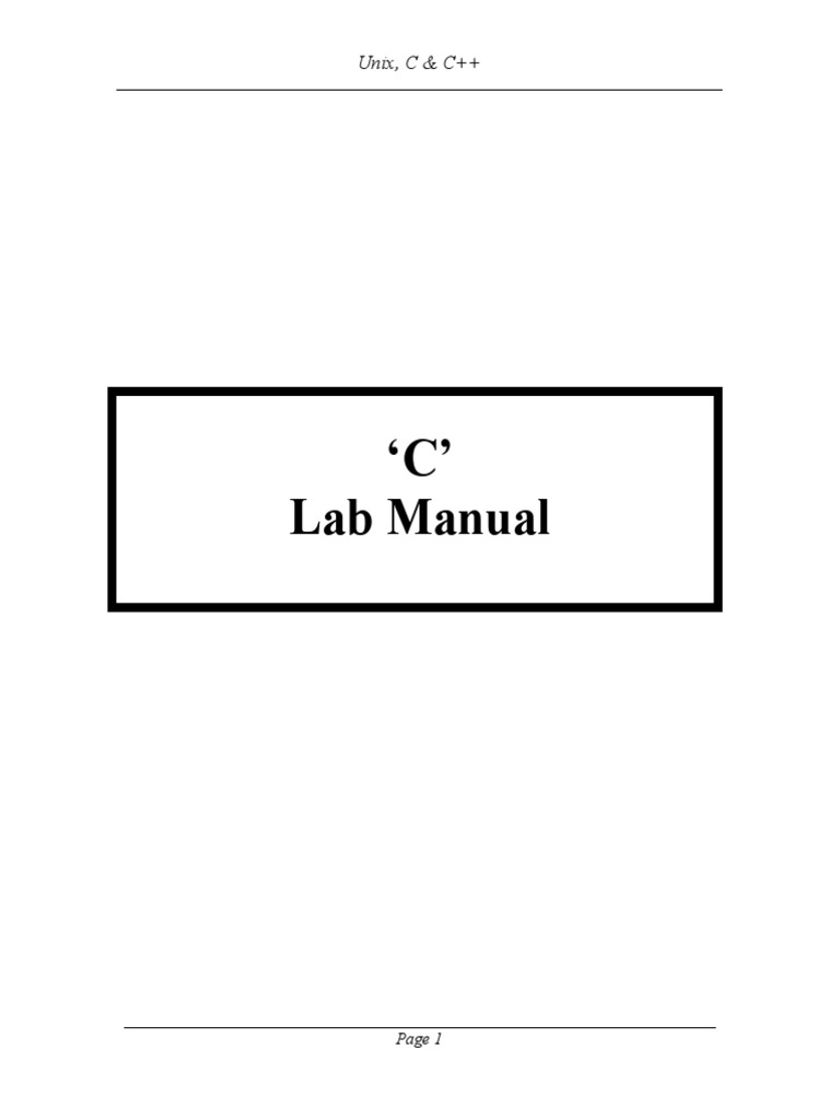 Unix C C++ Lab MCA Sem 1 and 2 | PDF | Software | C (Programming Language)