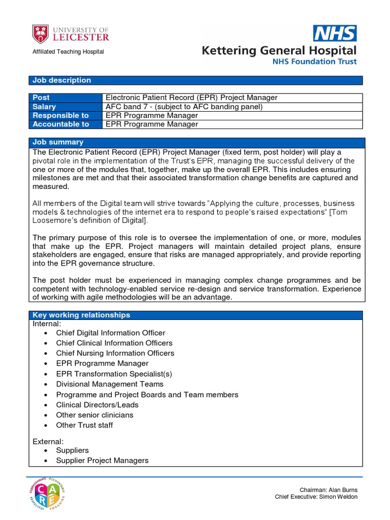 EPR Project Manager Role | PDF | Information Privacy | Confidentiality