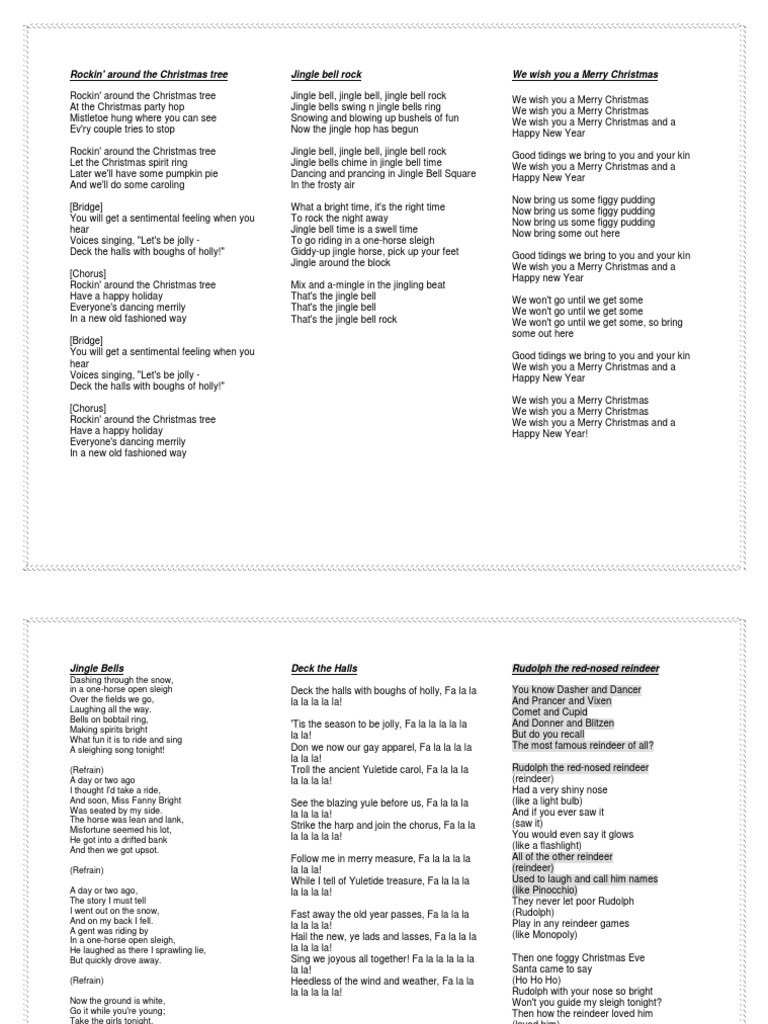 Rockin | PDF | Santa Claus's Reindeer | Christmas Songs
