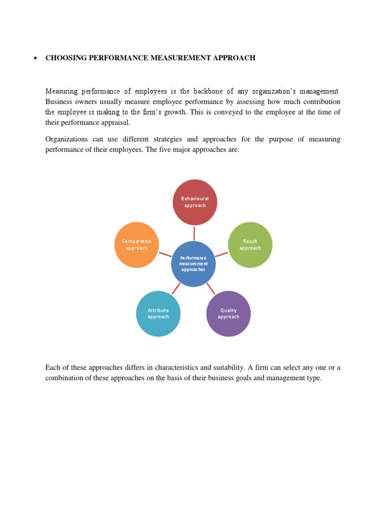 Choosing Performance Measurement Approach | PDF | Employment | Behavior