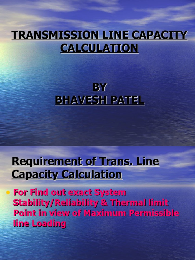 Transmission Line Capacity Calculation | PDF | Electric Power ...