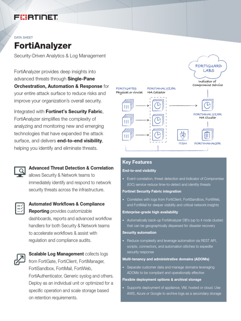 Fortianalyzer Pdf Hard Disk Drive Computer Network