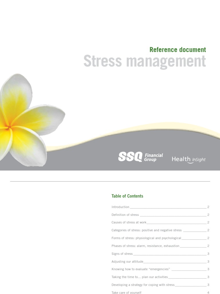 Stress Management - Reference Document | PDF | Stress (Biology ...