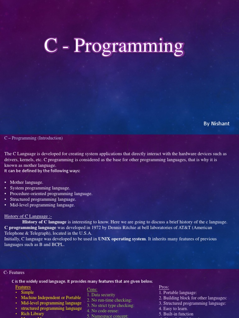 Introduction to C Programming Basics | PDF | Data Type | C (Programming Language)