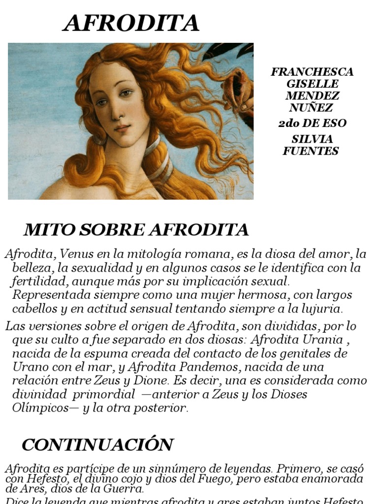 Afrodita | PDF | Afrodita | París (mitología)