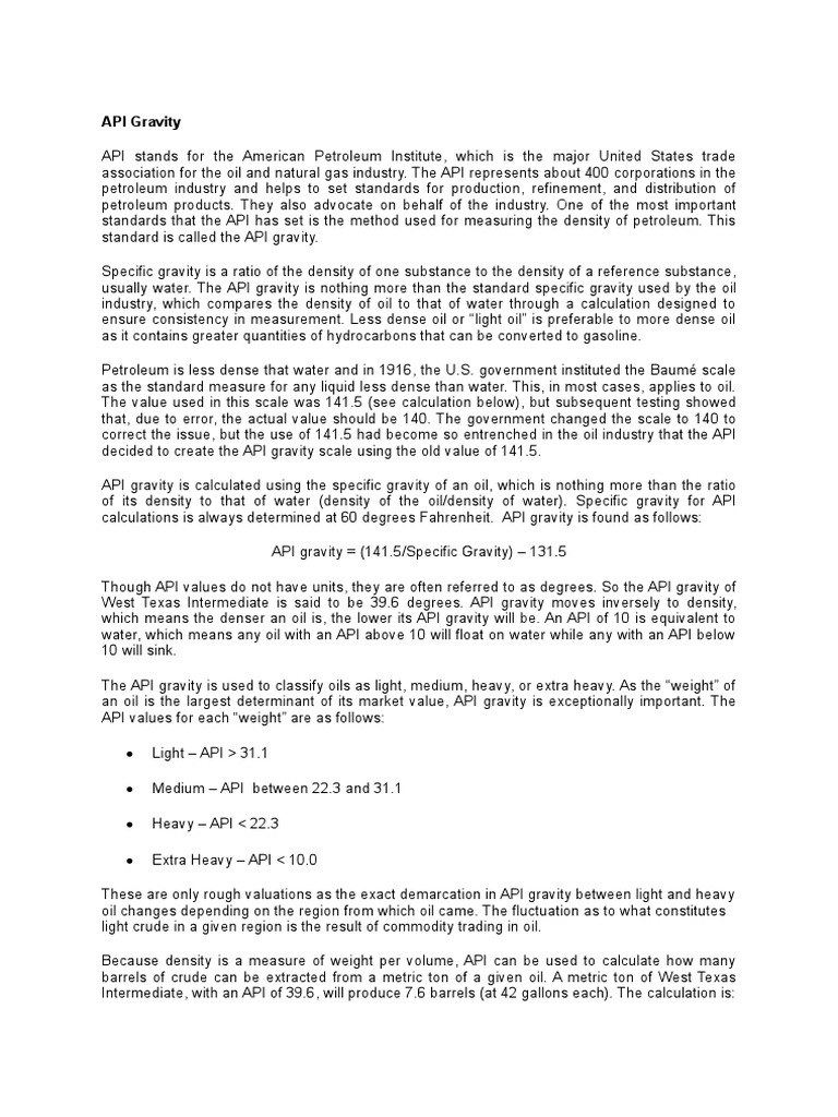 API Gravity | PDF | Biodiesel | Petroleum