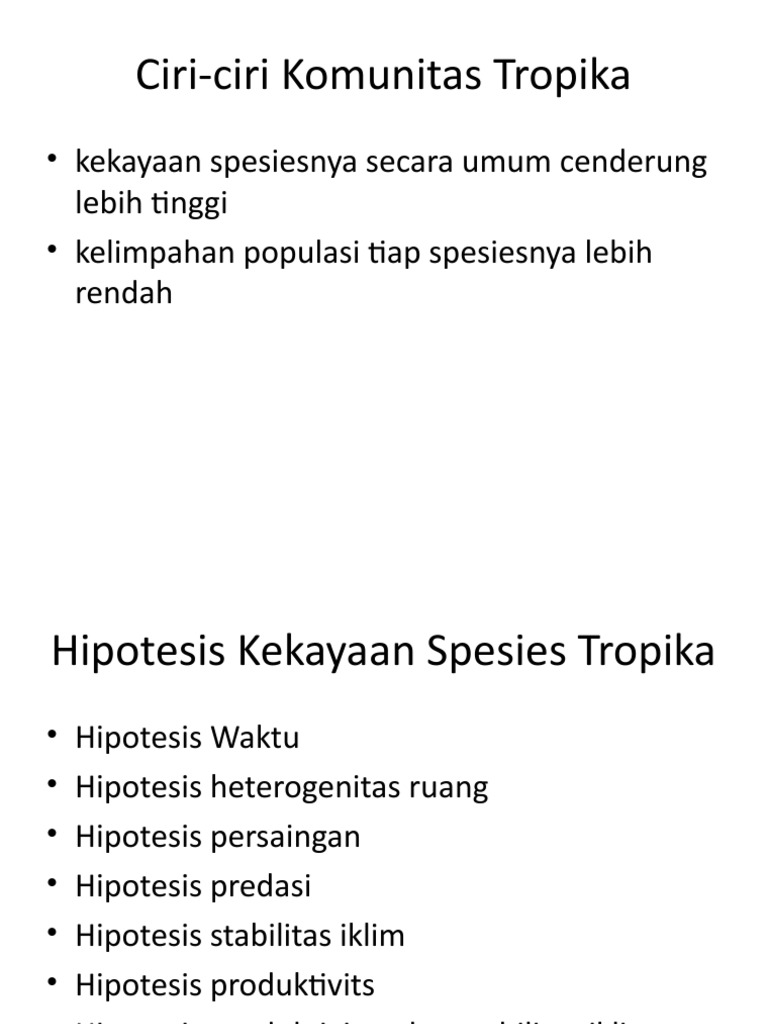 Ciri-Ciri Komunitas Tropika | PDF
