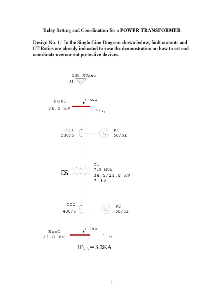 Overcurrent Relay Setting & Coordination For A Power Transformer | PDF ...