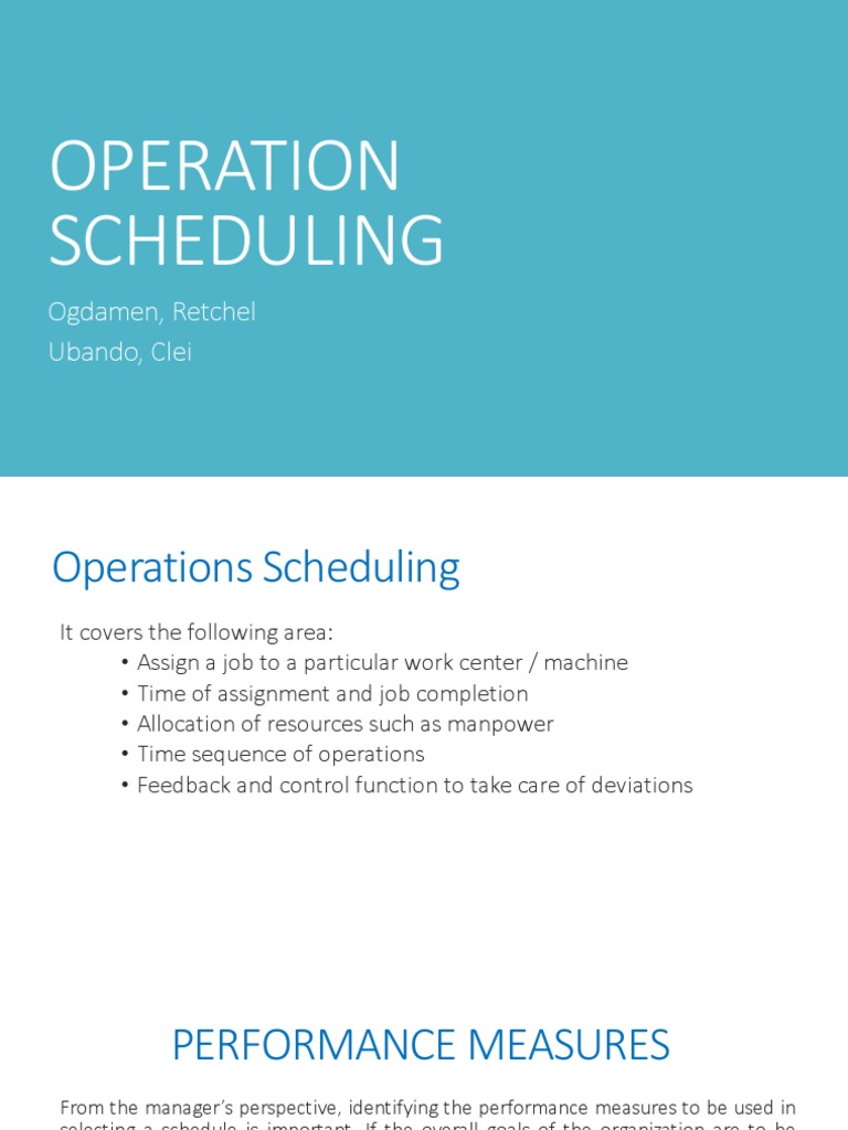 An Overview of Key Concepts and Objectives in Manufacturing Operations ...