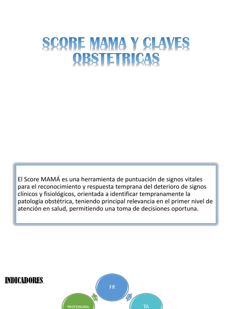 Score Mama y Claves Obstetricas | PDF
