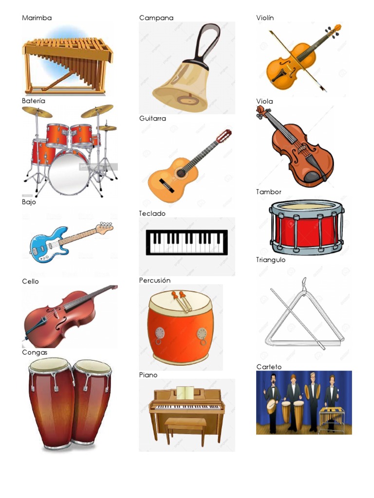 Instrumentos Musicales: Lista Esencial | PDF | Arte