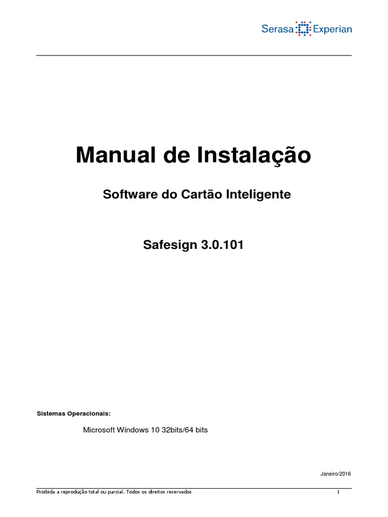 Instalação do Safesign 3.0 no Windows 10 | PDF | Certificado de chave ...