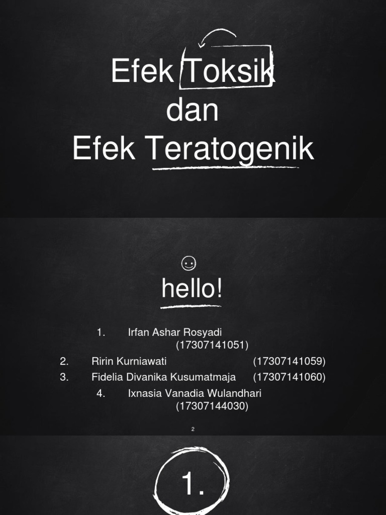 Efek Toksis Dan Teratogenik | PDF | Pengembangan Diri