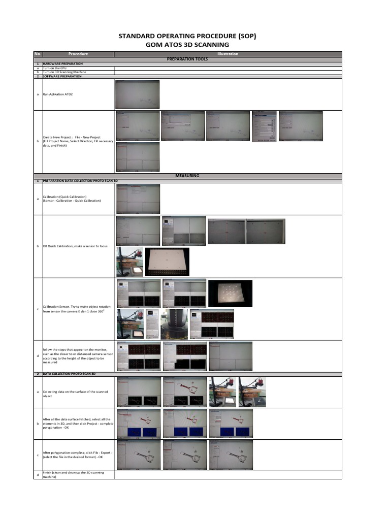 SOP - 3D Scanning | PDF