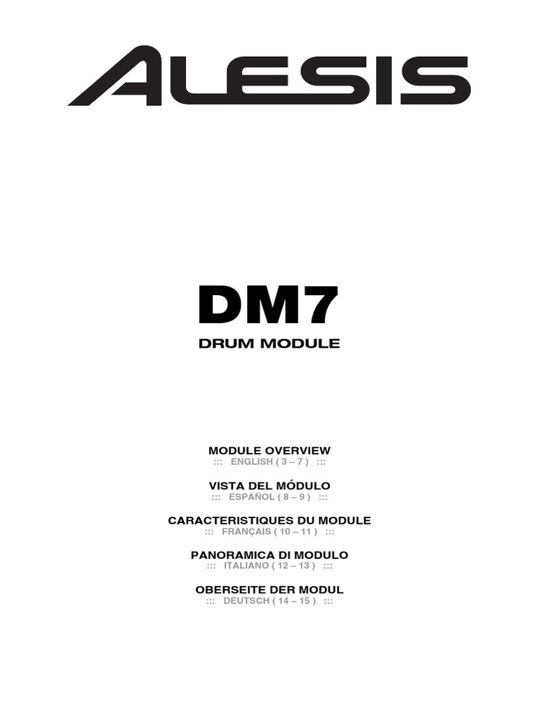 Alesis dm7 Users Manual 163307 PDF | PDF | Drum Kit | Headphones