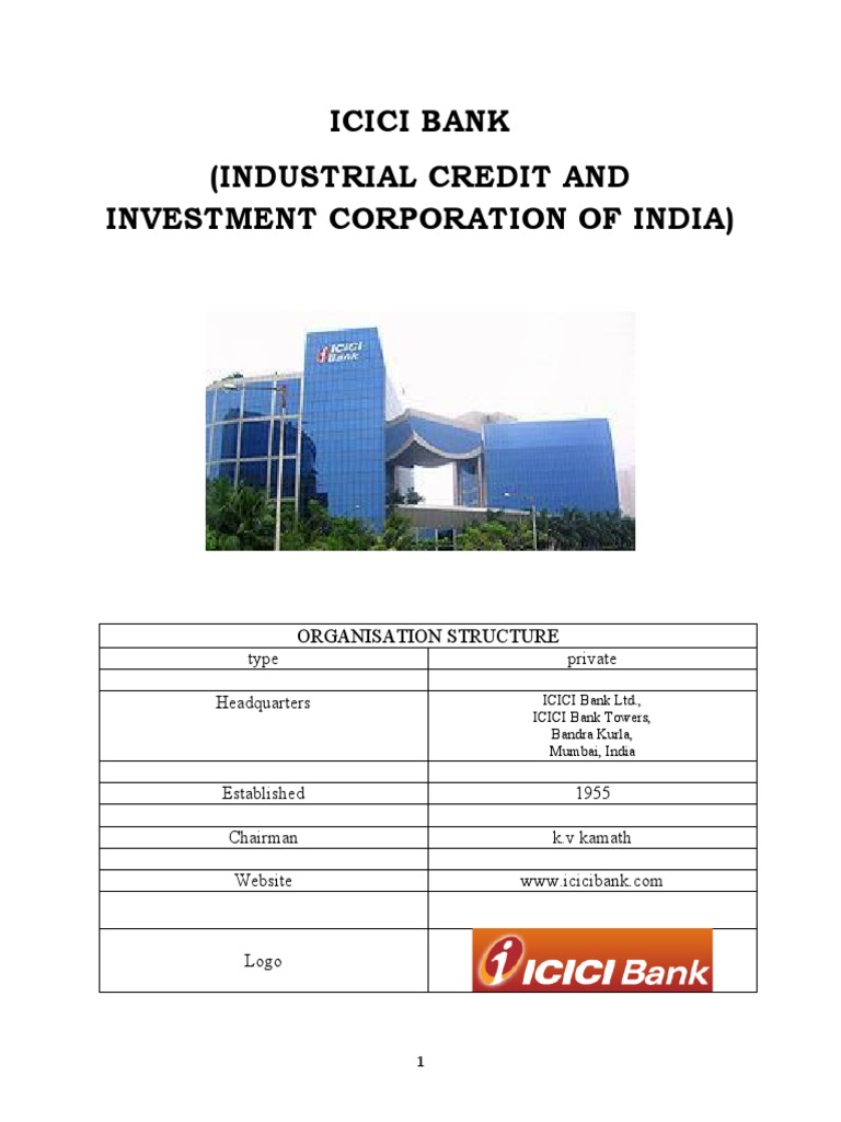 ICICI BANK The Project | PDF | Banks | Intellectual Works