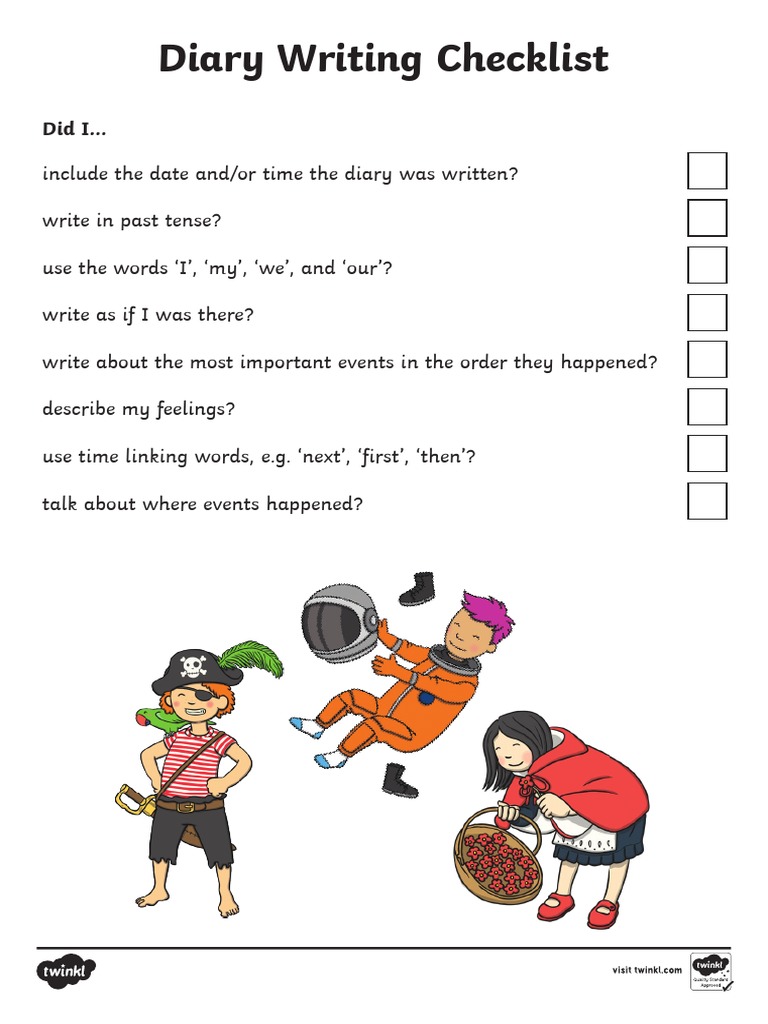 Diary Writing Checklist | PDF