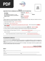 GPF Withdrawal Form | PDF