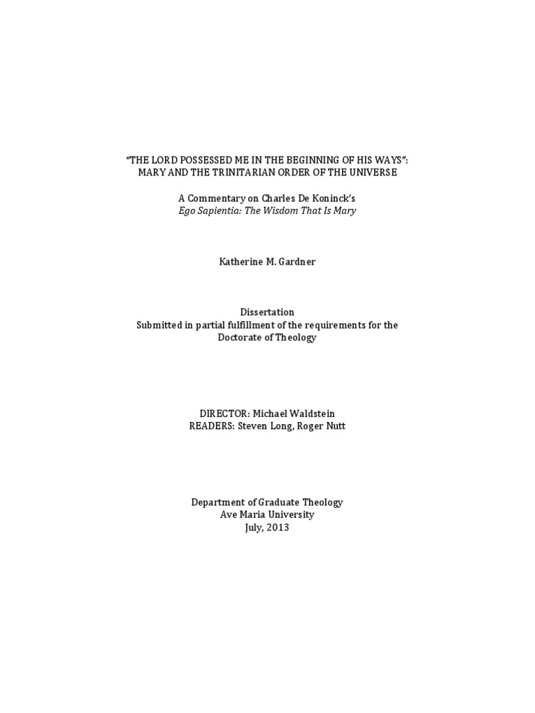 Ego Sapientia, The Wisdom That Is Mary PDF | PDF | Thomism | Mary ...