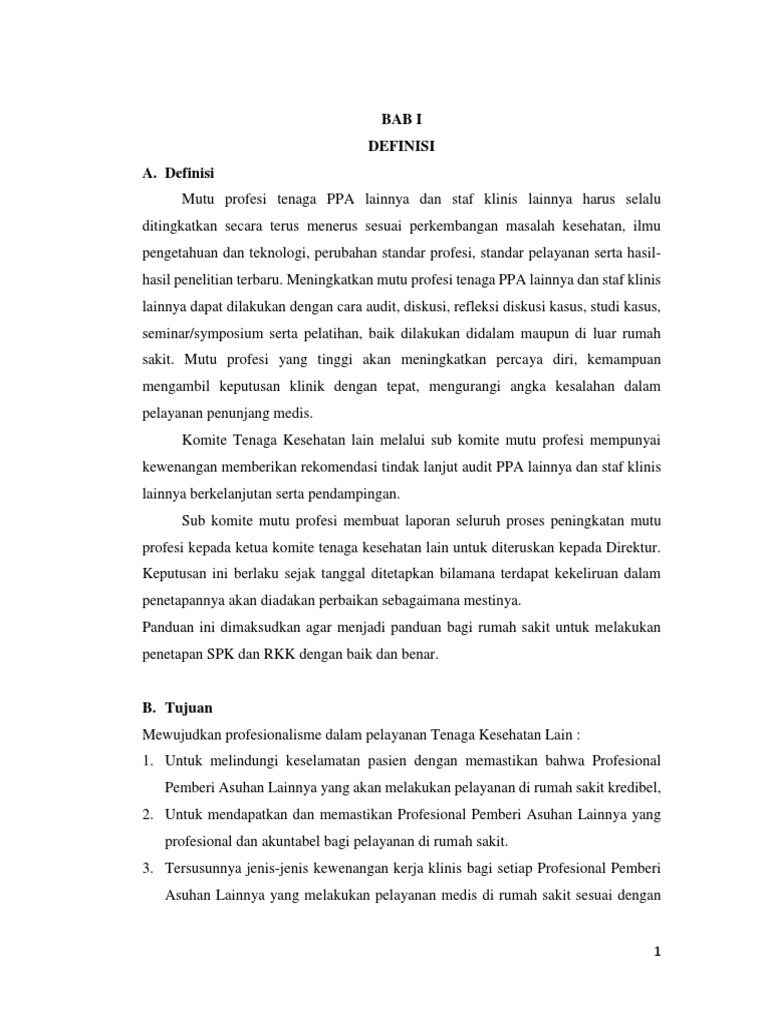 Panduan Penetapan SPK Dan RKK | PDF