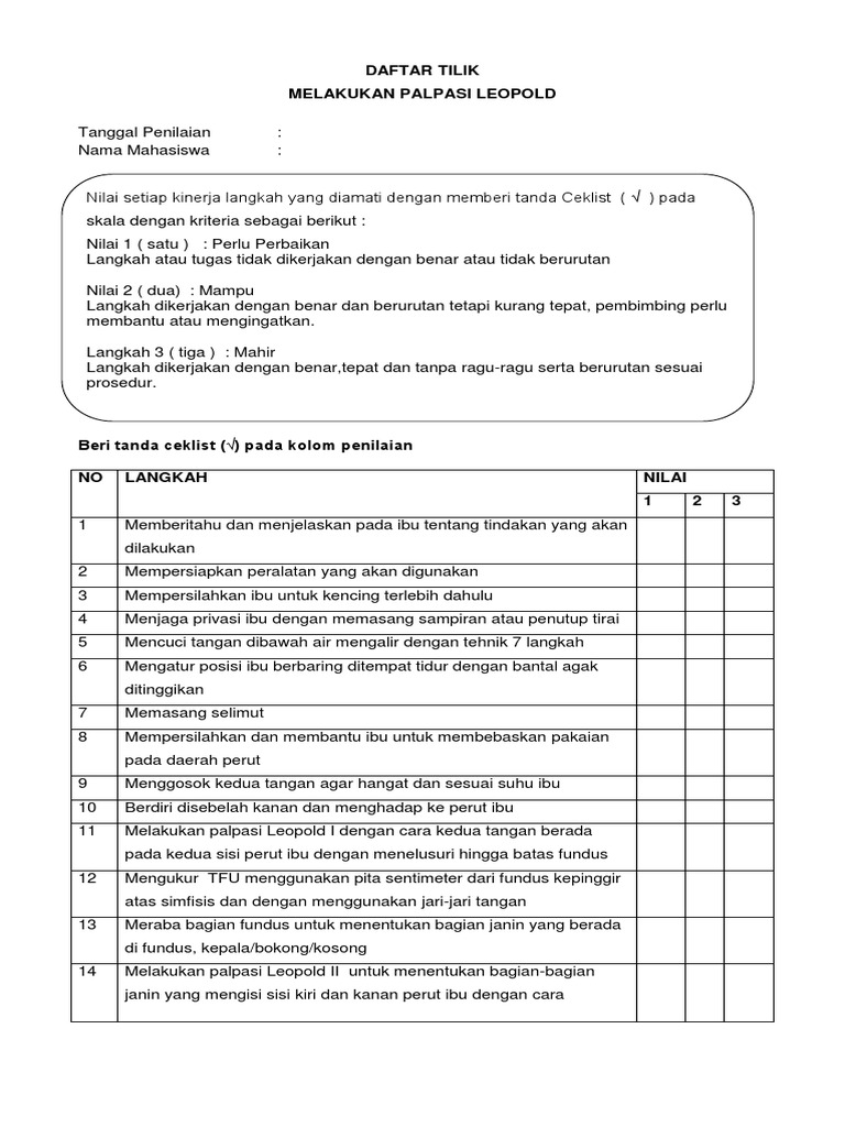 DAFTAR TILIK Leopold | PDF