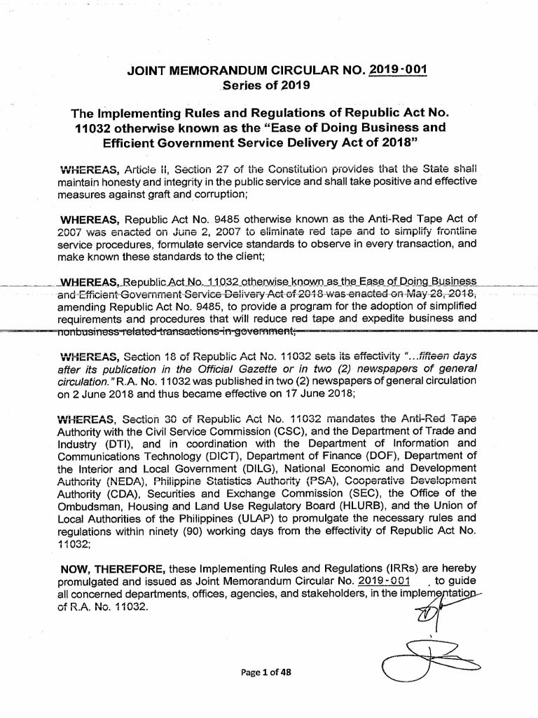 Ra 11032 - Irr PDF | PDF