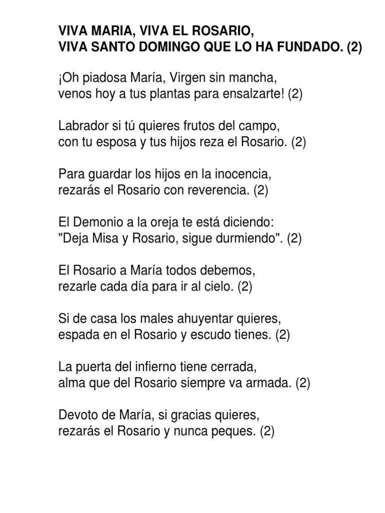 Cantos de Rosario | PDF | Rosario | María, madre de Jesús