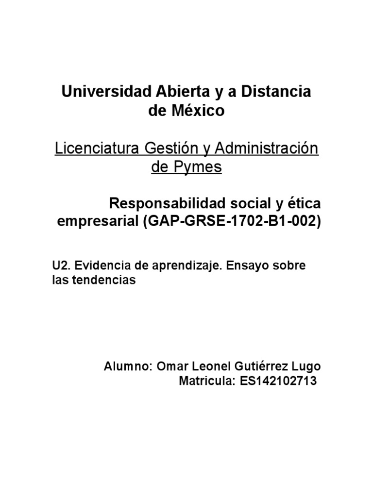 Grsee U2 Ea Omgl | PDF | Responsabilidad social corporativa | Unión Europea