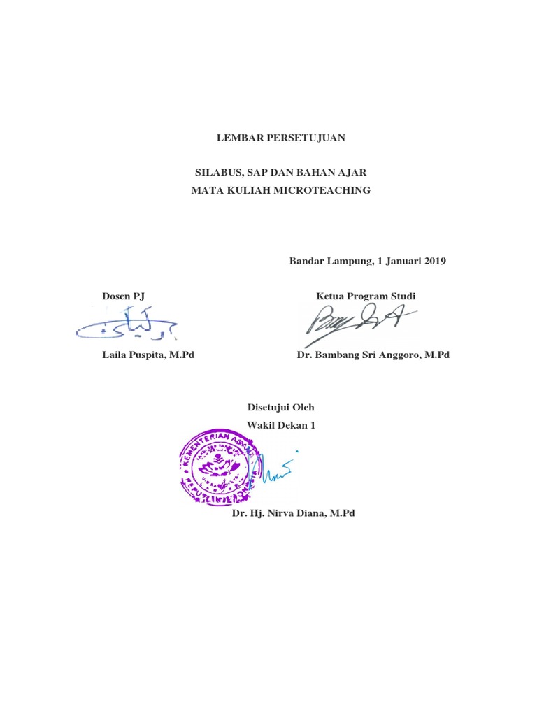 Silabi Dan Sap Microteaching PDF | PDF