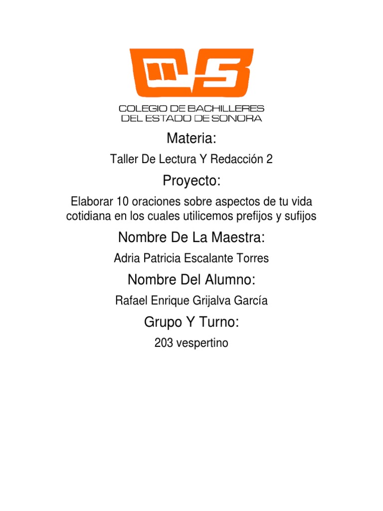 TLR 2 Oraciones Con Prefijo y Sufijo | PDF | Naturaleza | Alimentos