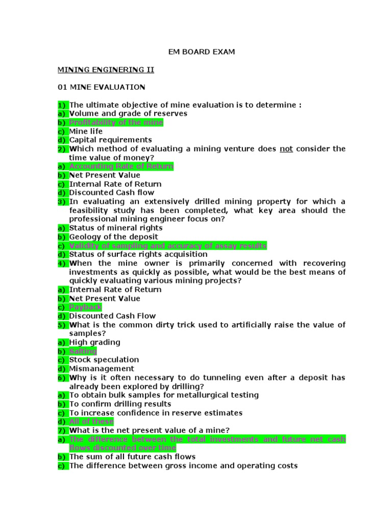 Board Exam Rev-Lungay | PDF | Personal Computers | Mining