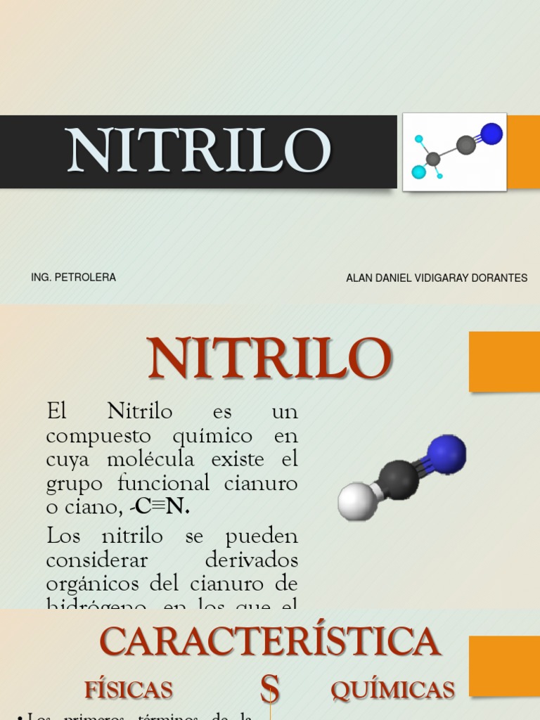 Nitrilo | PDF | Cianuro | Sustancias químicas