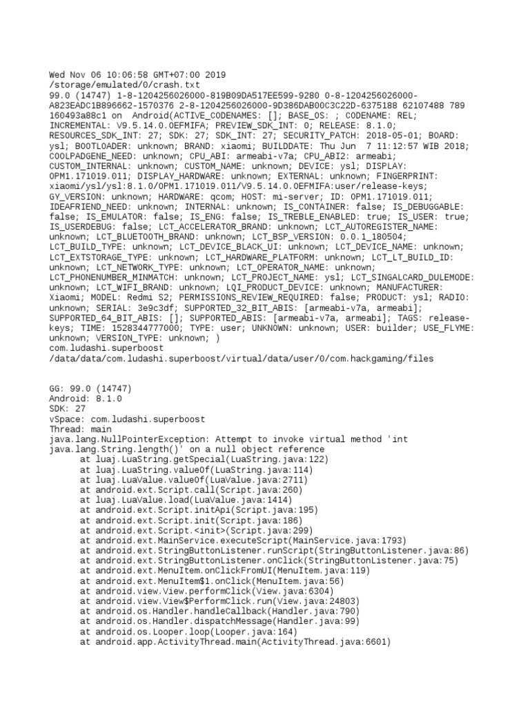 Crash Pdf Xiaomi Java Programming Language
