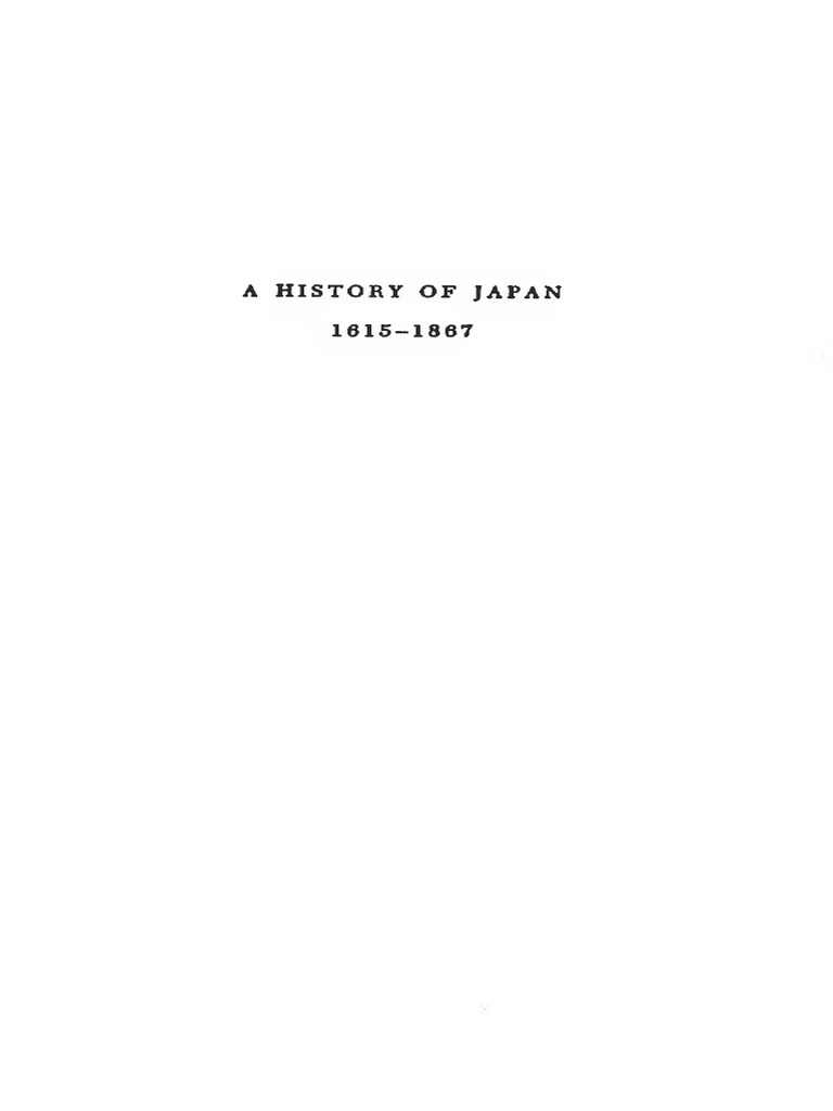 A History of Japan, 1615-1867 - George Sansom | PDF | Samurai | Feudal ...