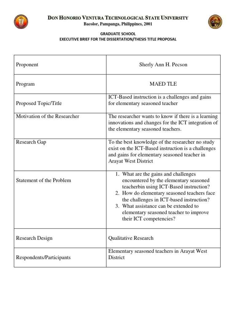 Title MAED Sherly | PDF | Thesis | Graduate School