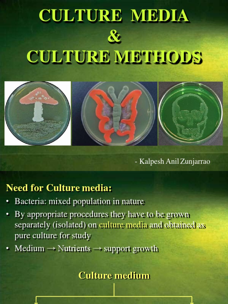 Culture Media and Methods | PDF | Growth Medium | Bacteria