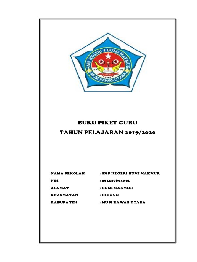 Cover Buku Piket Guru | PDF