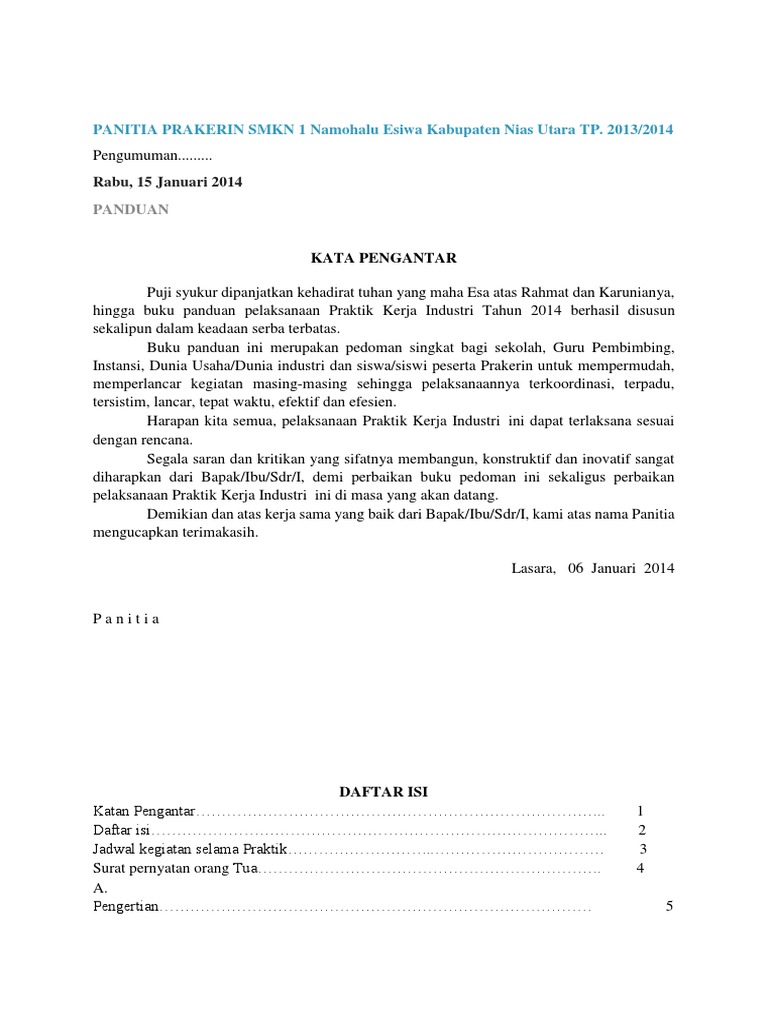 Contoh Prakerin | PDF