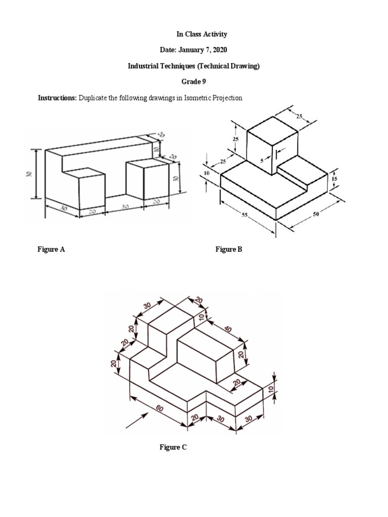 Grade (9) Worksheet 1 - Isometric | PDF